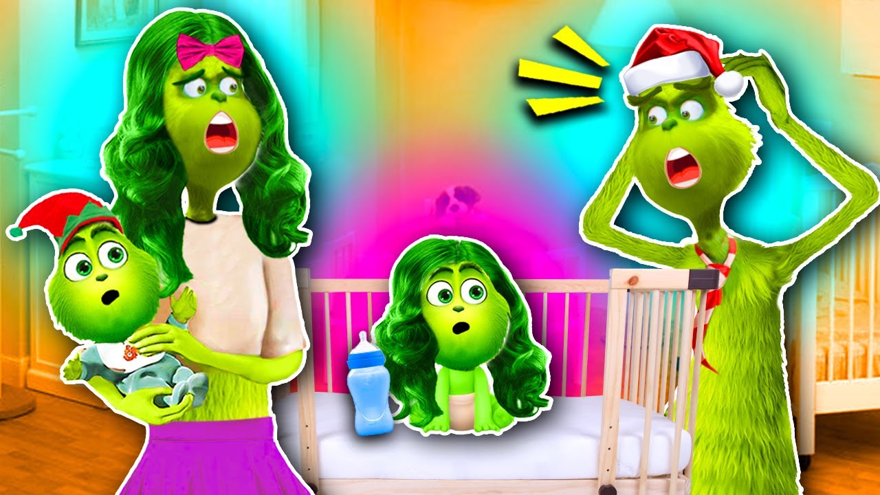 El GRINCH y su ESPOSA tienen 2 BEBES el día de NAVIDAD! 🎄 Juguetes ...