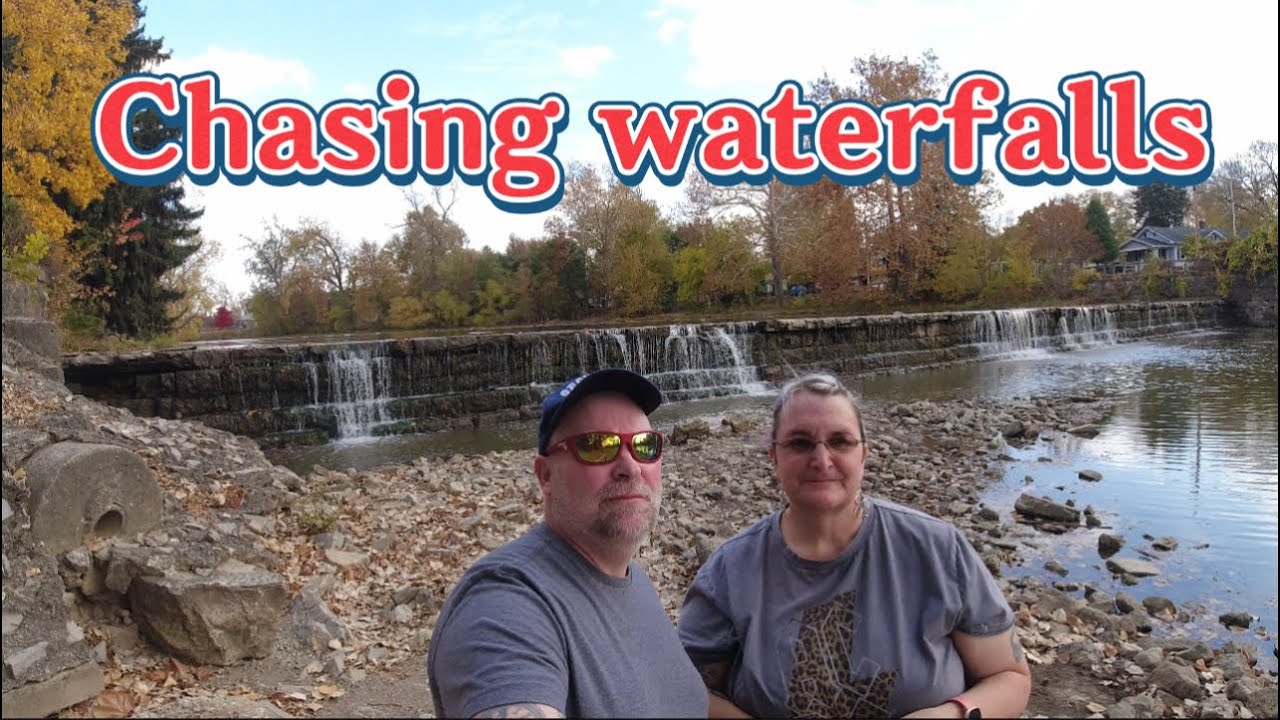 Best Waterfall In Findlay Ohio Riverside Park - YouTube