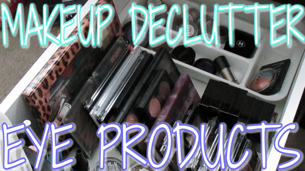 Makeup Collection Declutter ~ PART 2: Eye Shadow, Liners, & Cream Shadows - YouTube