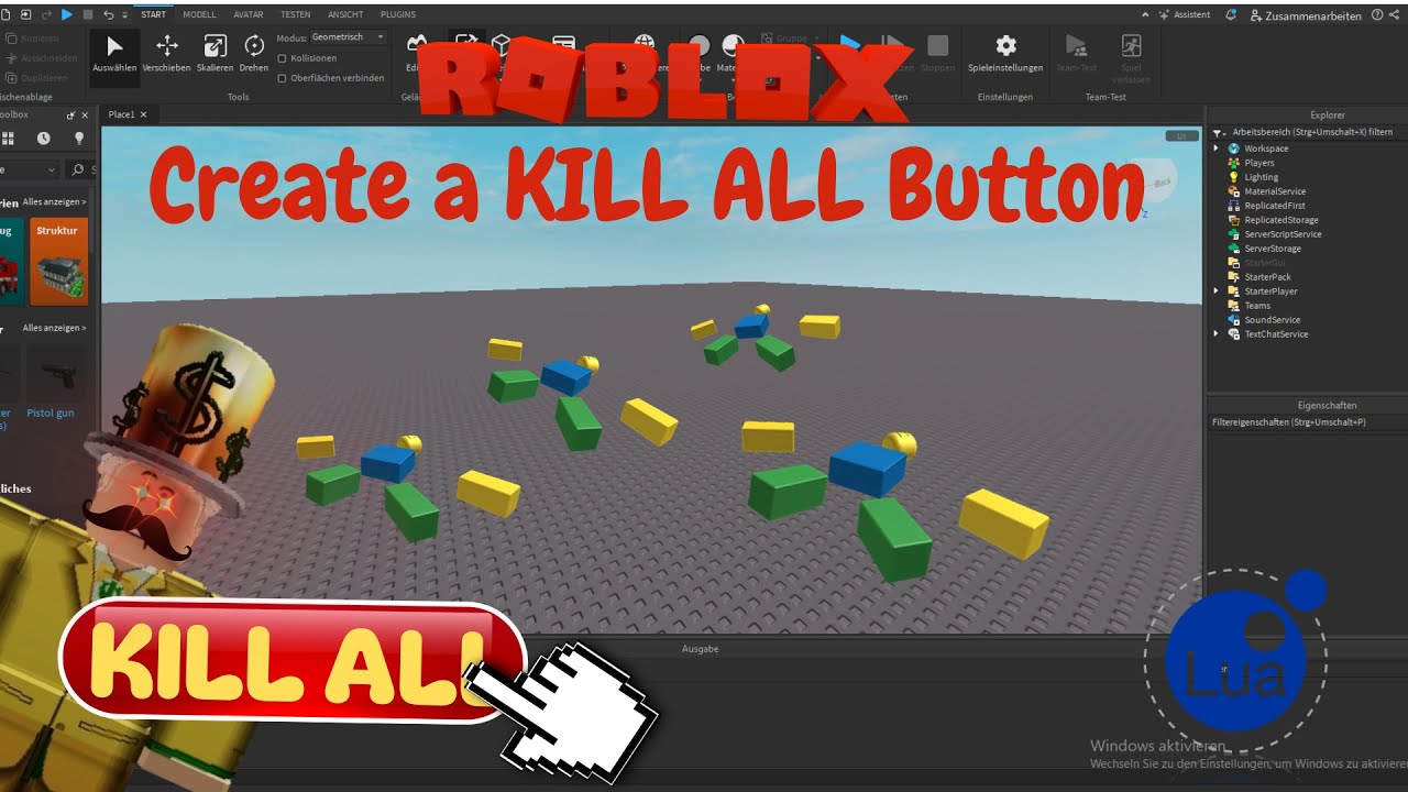 Kill All Players Button - Roblox Studio Tutorial - YouTube