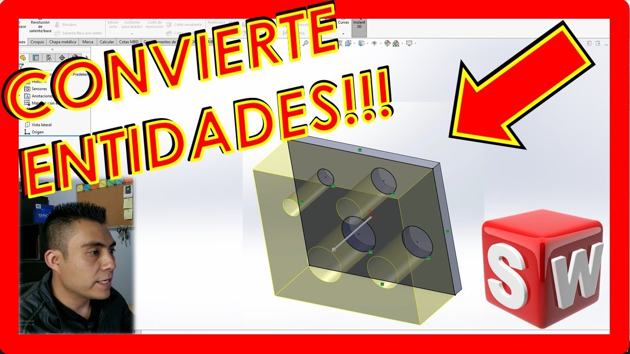 🔴 SOLIDWORKS 13 - Convertir Entidades - YouTube
