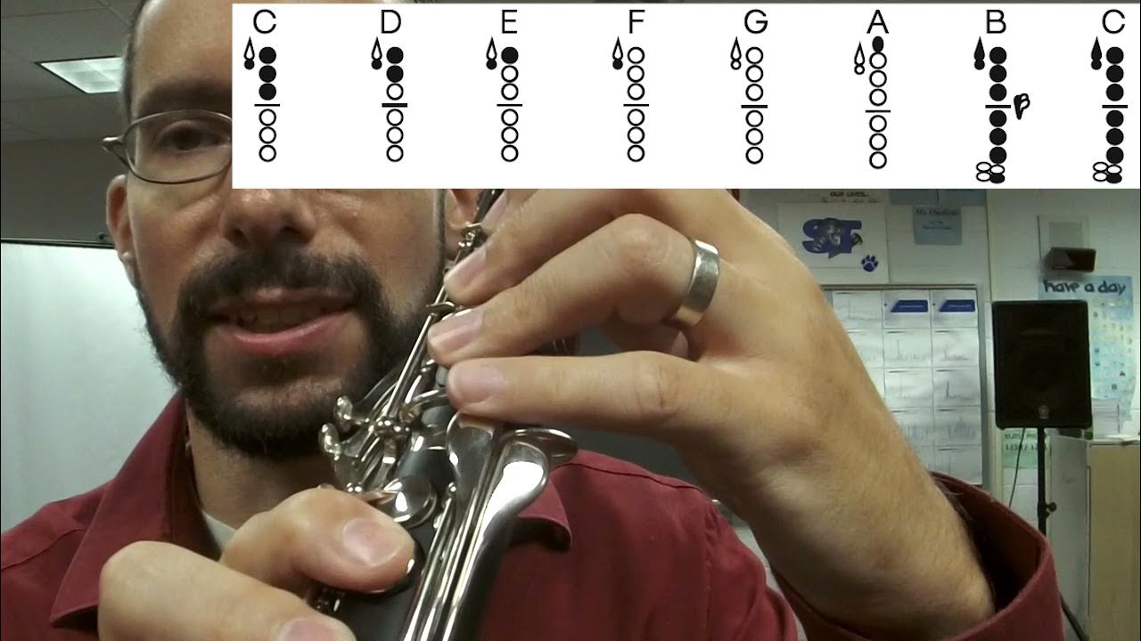 Concert B-Flat Major Scale - Clarinet Tutorial & Note Map - YouTube