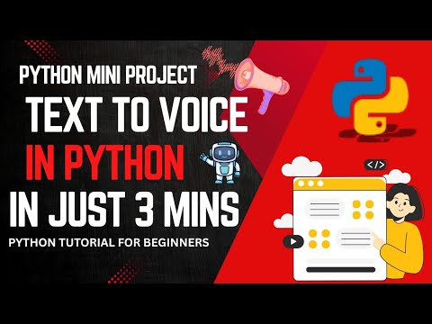 Python Mini Project Text To Voice System in Python | Python Tutorial ...