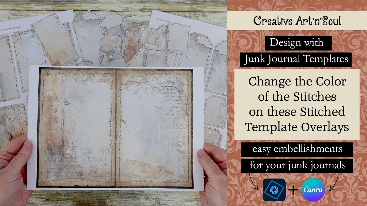 Change the color of the stitches on these stitched edge template ...