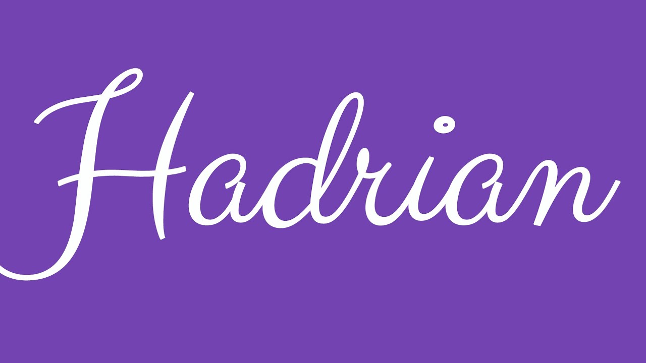 Learn how to Sign the Name Hadrian Stylishly in Cursive Writing - YouTube