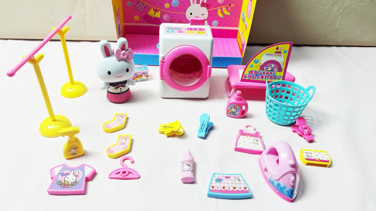 9-minute Satisfactory Open Cute Rabbit Washing Machine ASMR | Toy ...