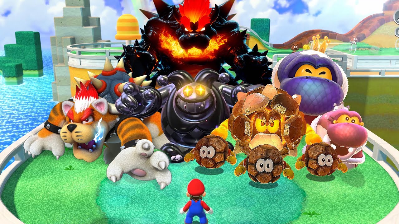 Can Mario fight all Bosses at Once in Super Mario 3D World + Bowser's ...