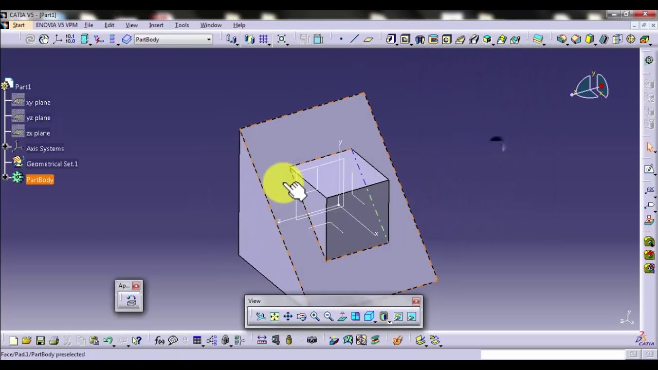 Draw the missing view for the square in square two views and draw third ...
