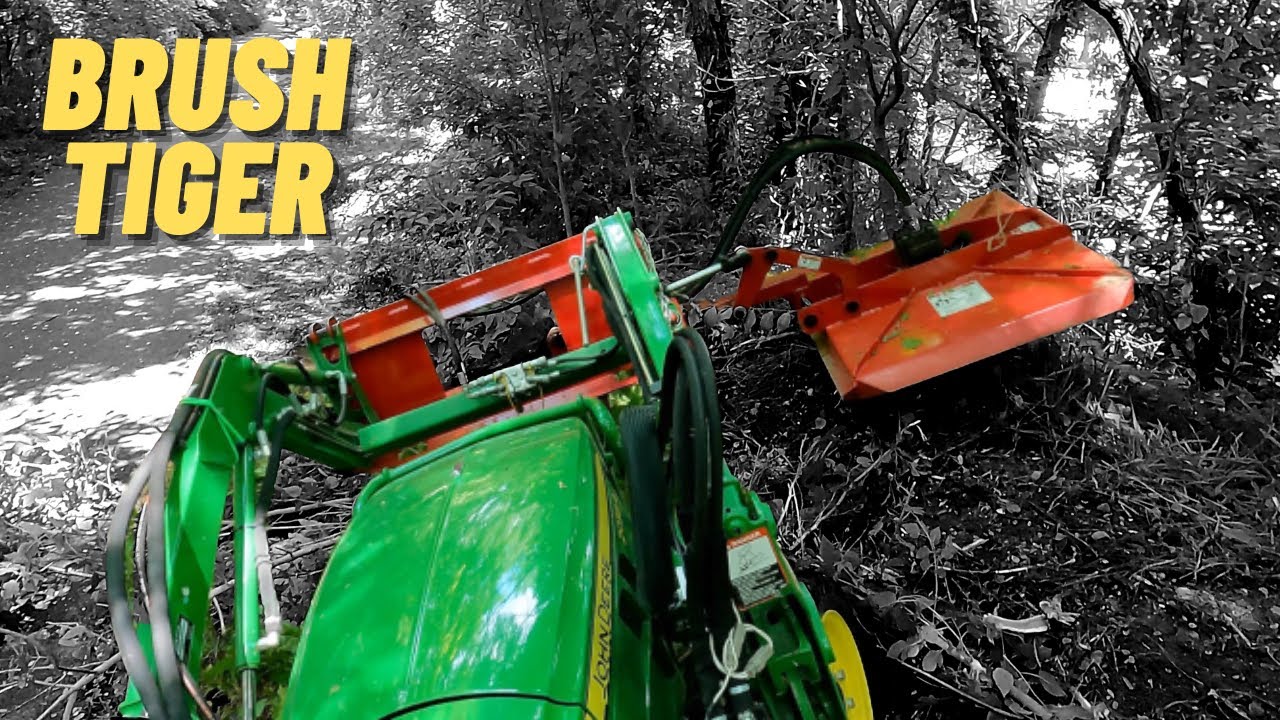 LOVE It. But BROKE It! Hardee Brush Tiger, John Deere 2038R - YouTube