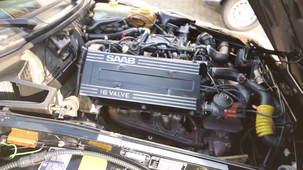 Saab 900 Turbo Aero Cabriolet Engine - YouTube
