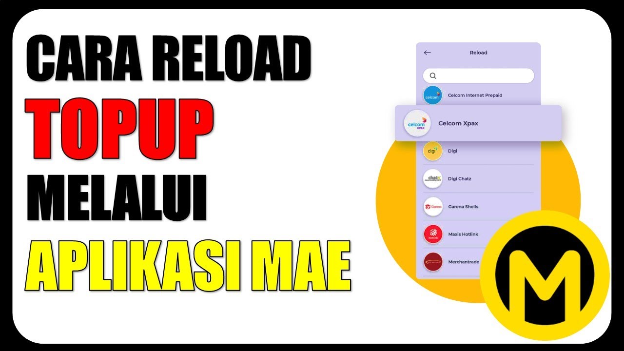 Cara Reload Topup Melalui Aplikasi MAE Maybank2u - YouTube