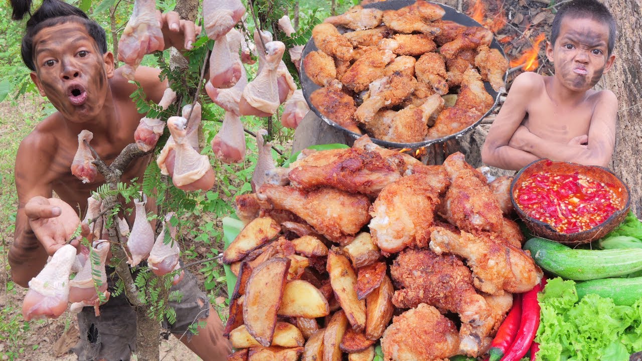 WILD Wilderness Chicken Cooking Recipe For DELICIOUS Meal! - YouTube