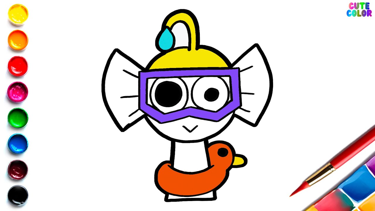 How to draw a cute Bailey from Sprunki Retake | Fun easy tutorial - YouTube