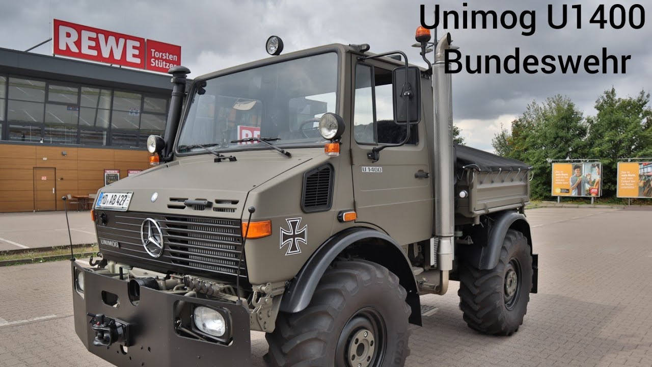 Unimog Bundeswehr U1400 Flugzeugschlepper - YouTube