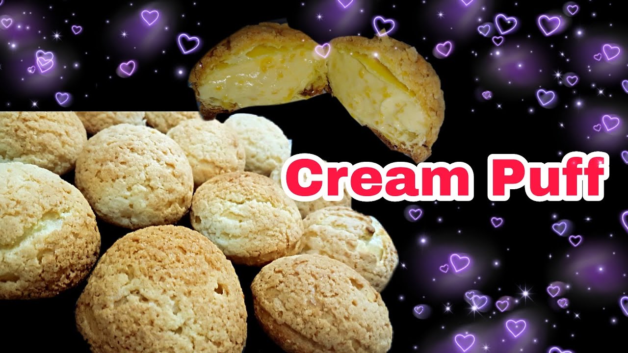 Cream puff with vanilla custard filling - YouTube