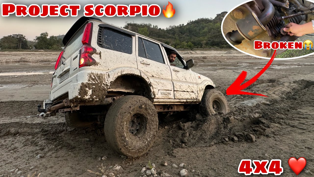 PROJECT SCORPIO OFFROAD GONE WRONG! DIFF HI TUT GAYA | STUCK IN DEEP MUD - YouTube