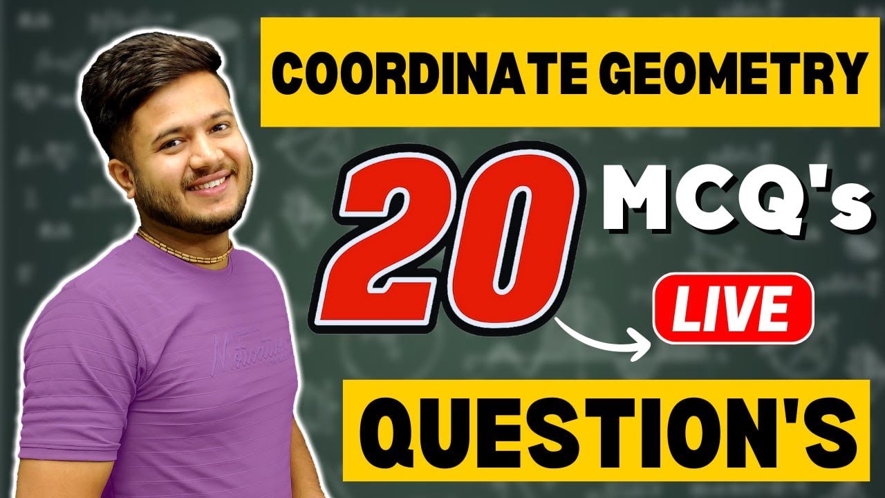 20 IMP MCQ's from Coordinate Geometry| class 10 maths session (2023-24 ...