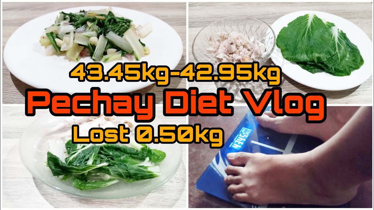 Diet Vlog6|Pechay diet for a day| Lost 0.50kg|Sauteed Pechay, Fish soup ...