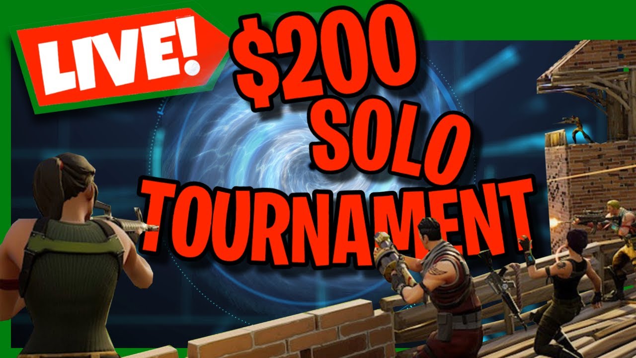 🔴 $200 SOLO FORTNITE TOURNAMENT LIVE! (RLGPot) - YouTube