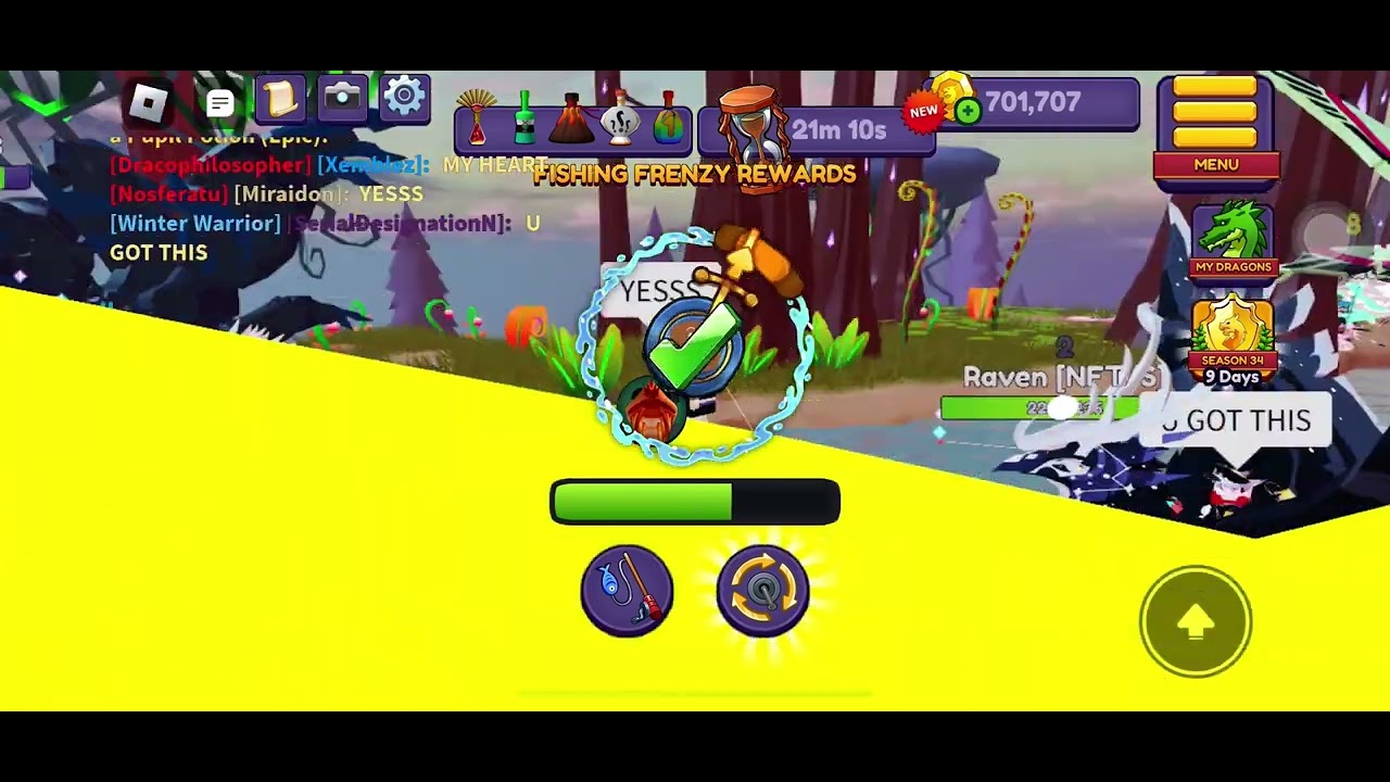 Catching a Legendary Color Potion!! // DRAGON ADVENTURES FISHING FRENZY ...