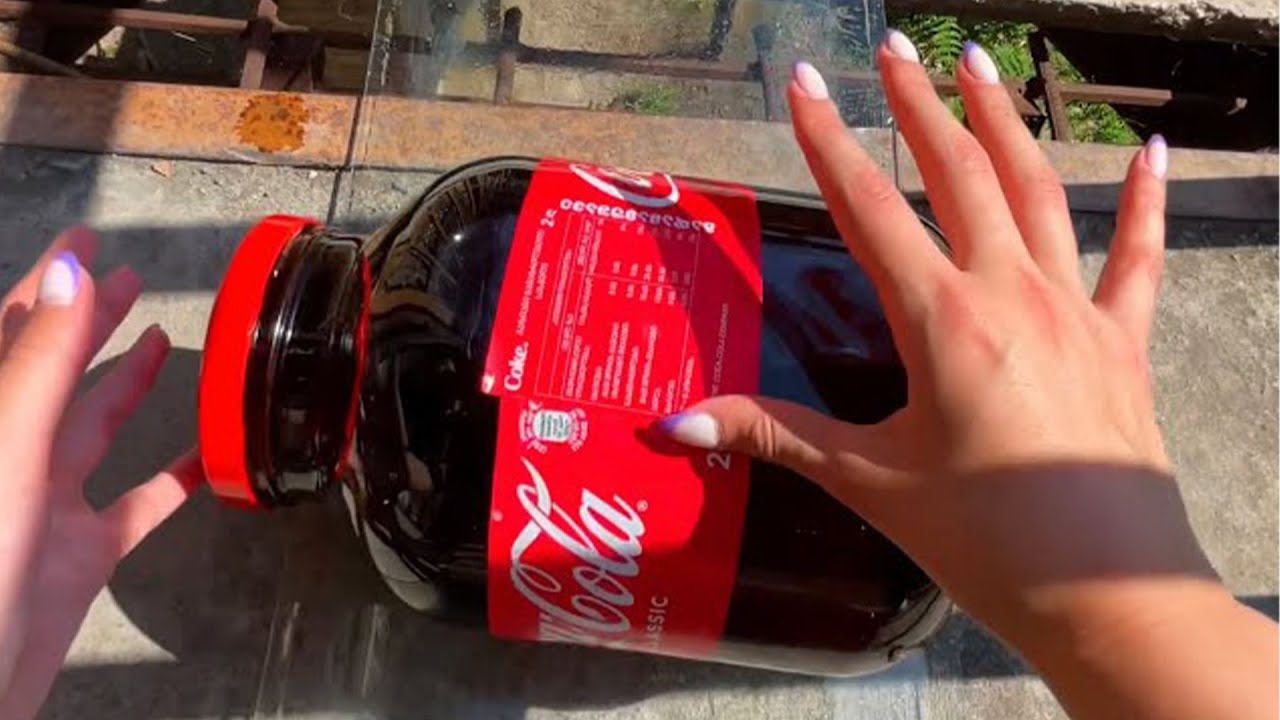 Breaking glass bottles ⚠️🔥 Crushing Crunchy & Soft Things ! - YouTube