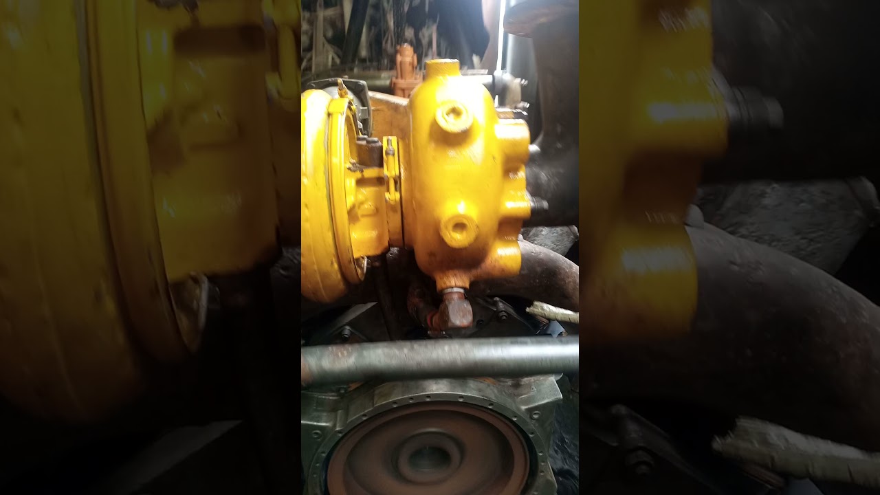 first starting of cat 3408 marine type after overhauling - YouTube