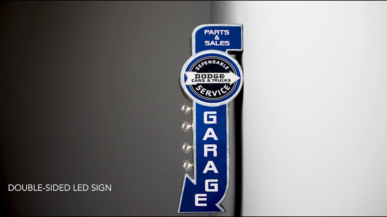 Vintage Dodge Cars & Trucks LED Marquee Sign | American Art Decor - YouTube