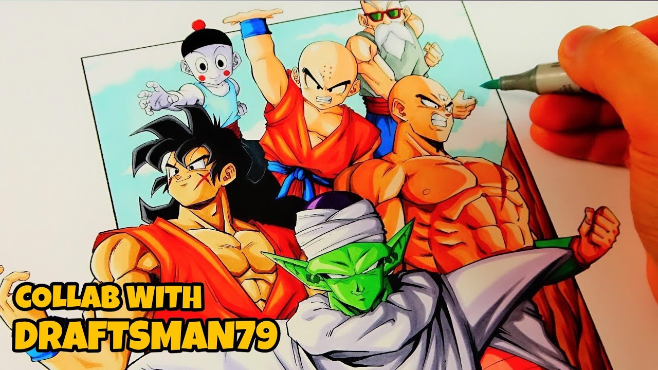 Drawing the "Weak" DBZ Characters | Piccolo, Yamcha, Tien, Krillin ...