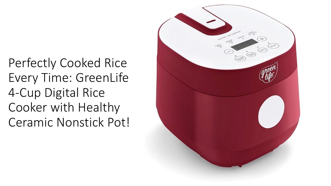 Perfectly Cooked Rice Every Time: GreenLife Digital Rice Cooker with ...