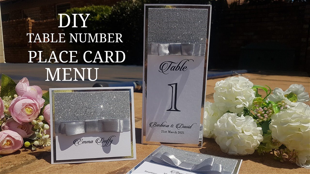 Table Number, Place Card and Menu (HOW TO) - YouTube
