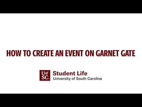 How To Create An Event On Garnet Gate - YouTube