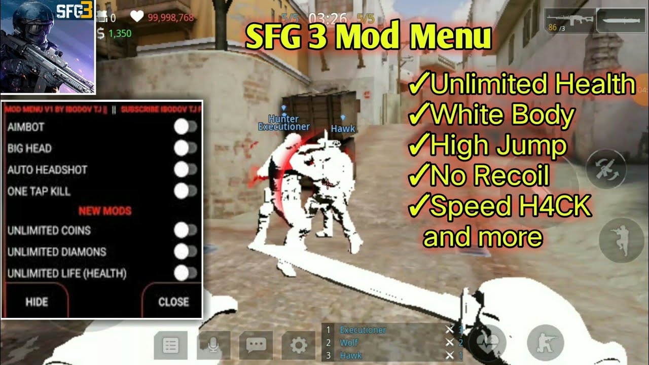 💥SFG 3 Menu + Script Menu get health, White Body and more (tutorial ...