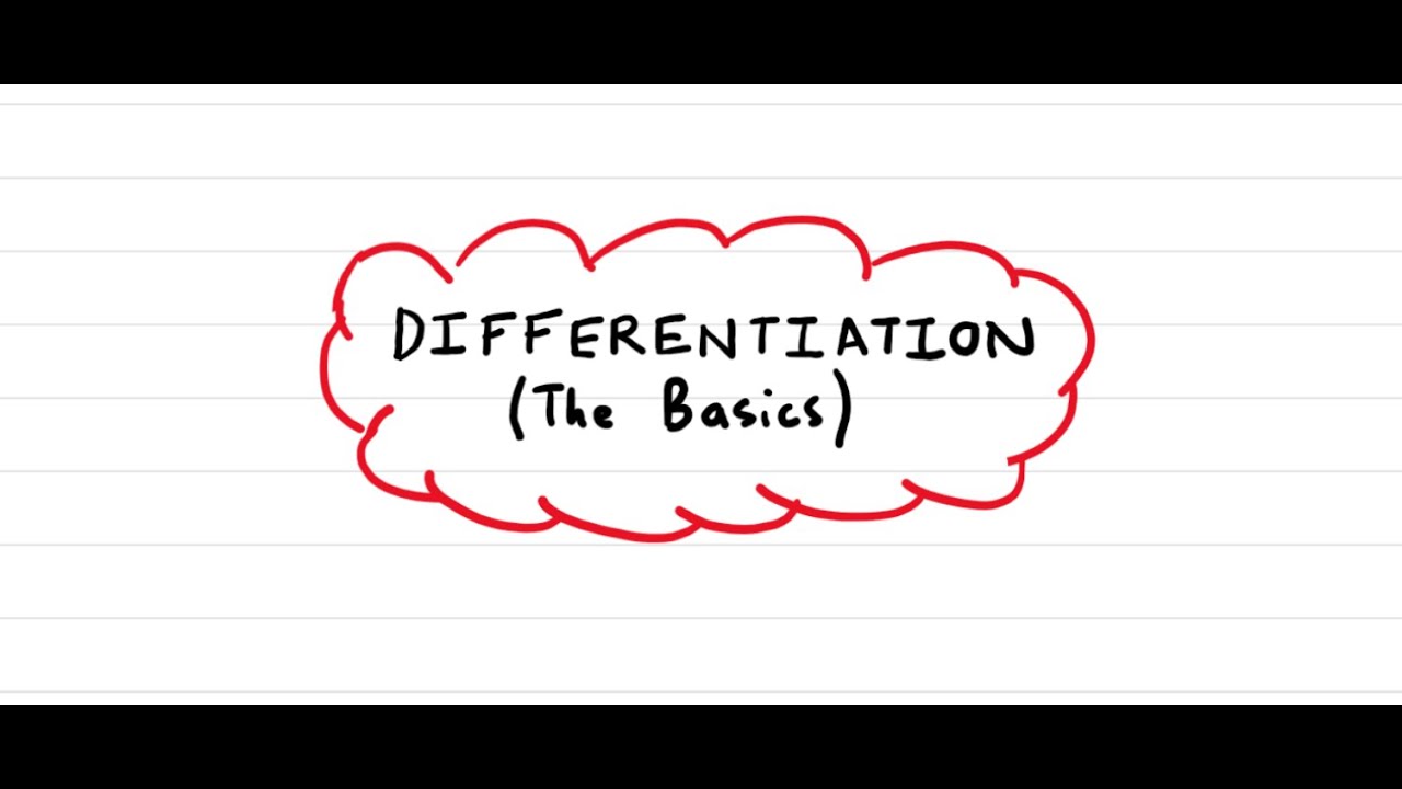 Tutorial - Differentiation (The Basics) - YouTube