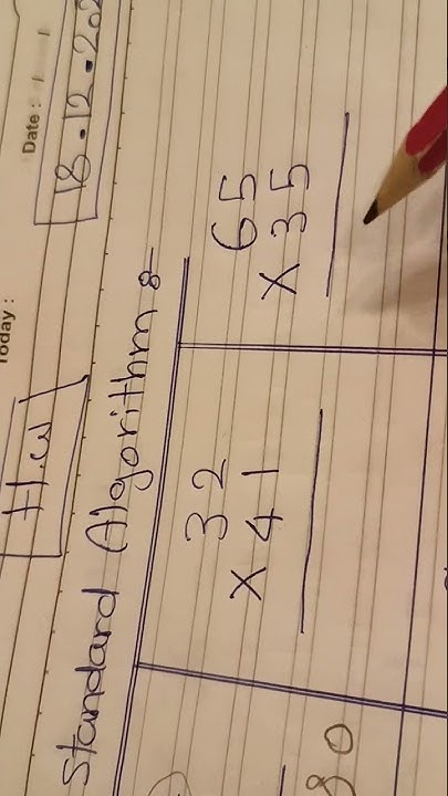 standard algorithm in multiplication exercises - YouTube