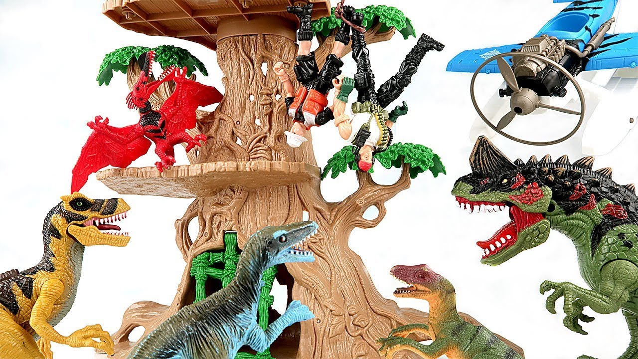 Do not make dinosaurs angry at all!! Dinosaurs Hunters Truck Airplane ...