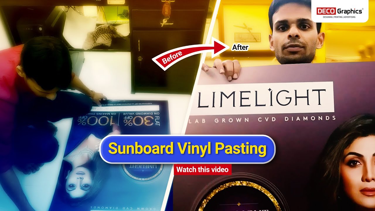 Sunboard Vinyl Pasting | Secrets to Perfect Pasting | Deco Graphics | # ...