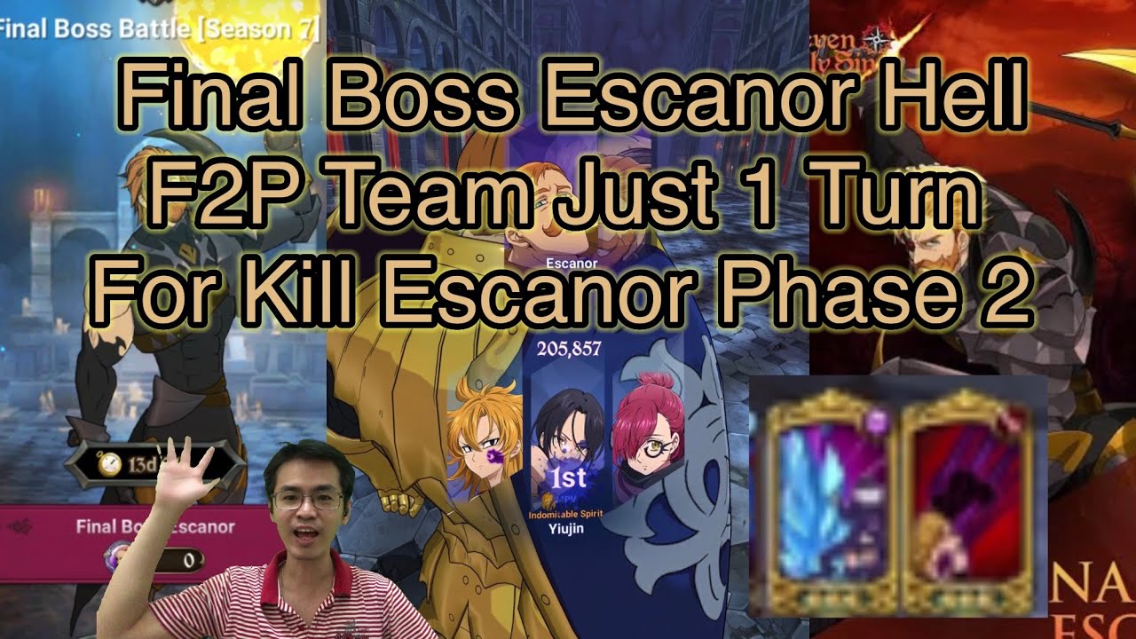 Final Boss Escanor Hell | The Seven Deadly Sins Grand Cross 7DS SDSGC ...