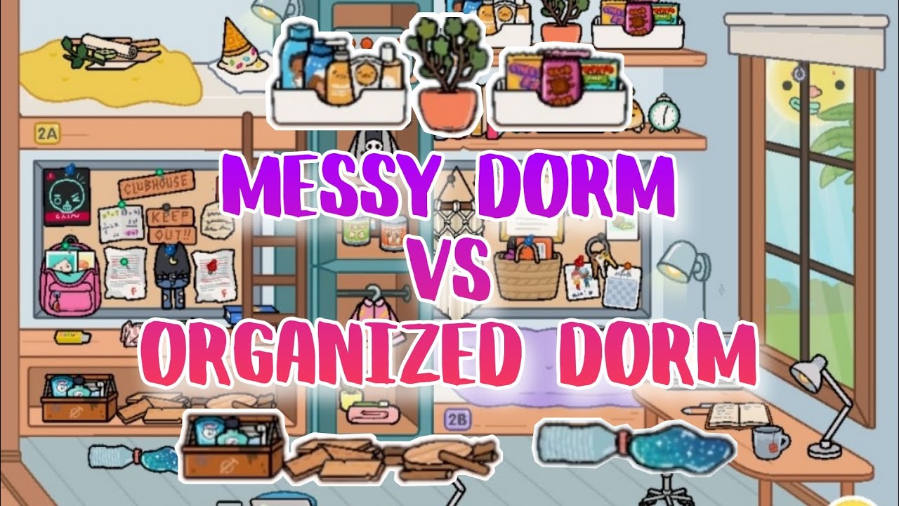 Messy Dorm 🗑️ Vs Organized Dorm 📚 | Toca Boca Design Idea #22 - YouTube