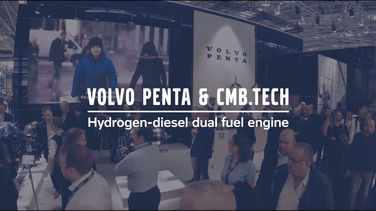 Volvo Penta – Dual fuel – Hydrogen as a fuel - YouTube