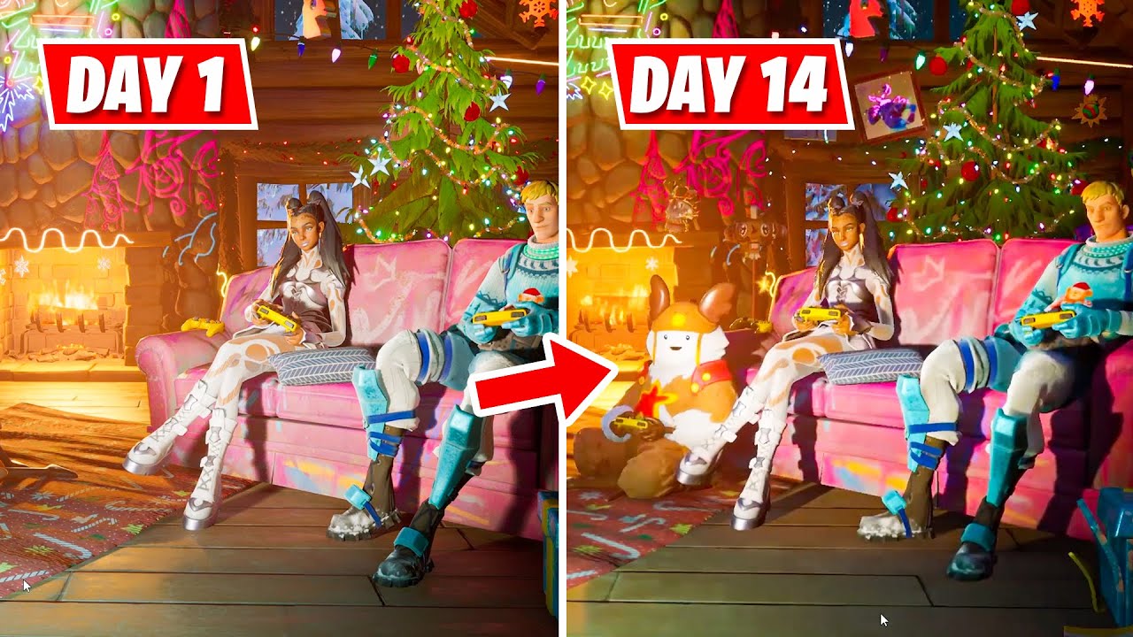 All Secrets in Winterfest 2022 Lodge! Fortnite - YouTube