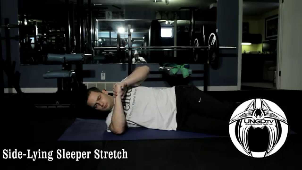 Side Lying Sleeper Shoulder Stretch - YouTube
