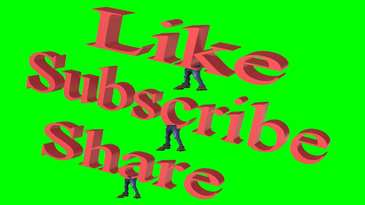 Like Subscribe and share green screen youtube - YouTube