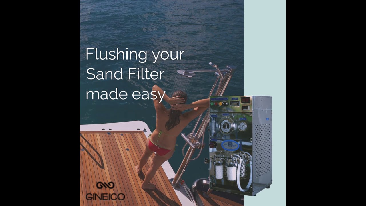 Flushing the sand filter on a Idromar Watermaker - YouTube