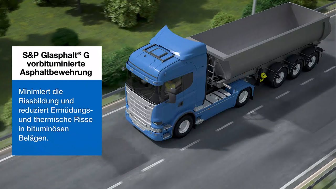 S&P Glasphalt® G | vorbituminierte Asphaltbewehrung - YouTube