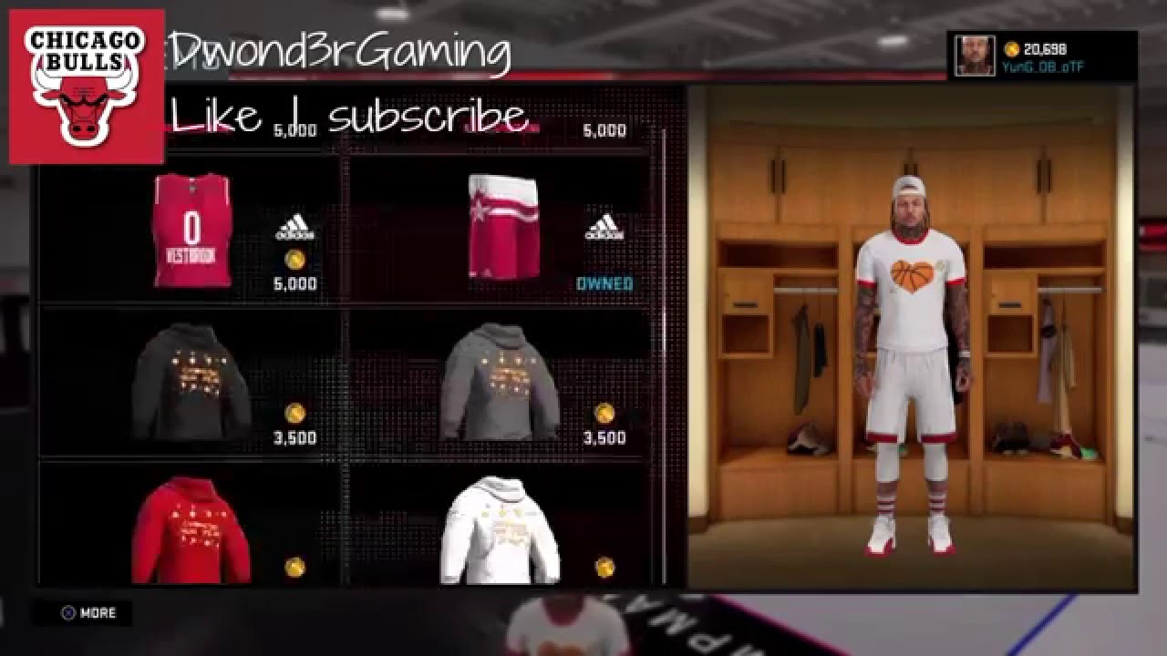 NBA 2K16 2K Sports Store - Chinese New Years + Valentine Clothing - YouTube