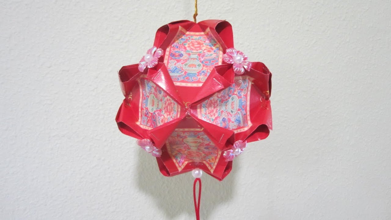 CNY TUTORIAL NO. 70 - 12-piece Hongbao Lantern - YouTube