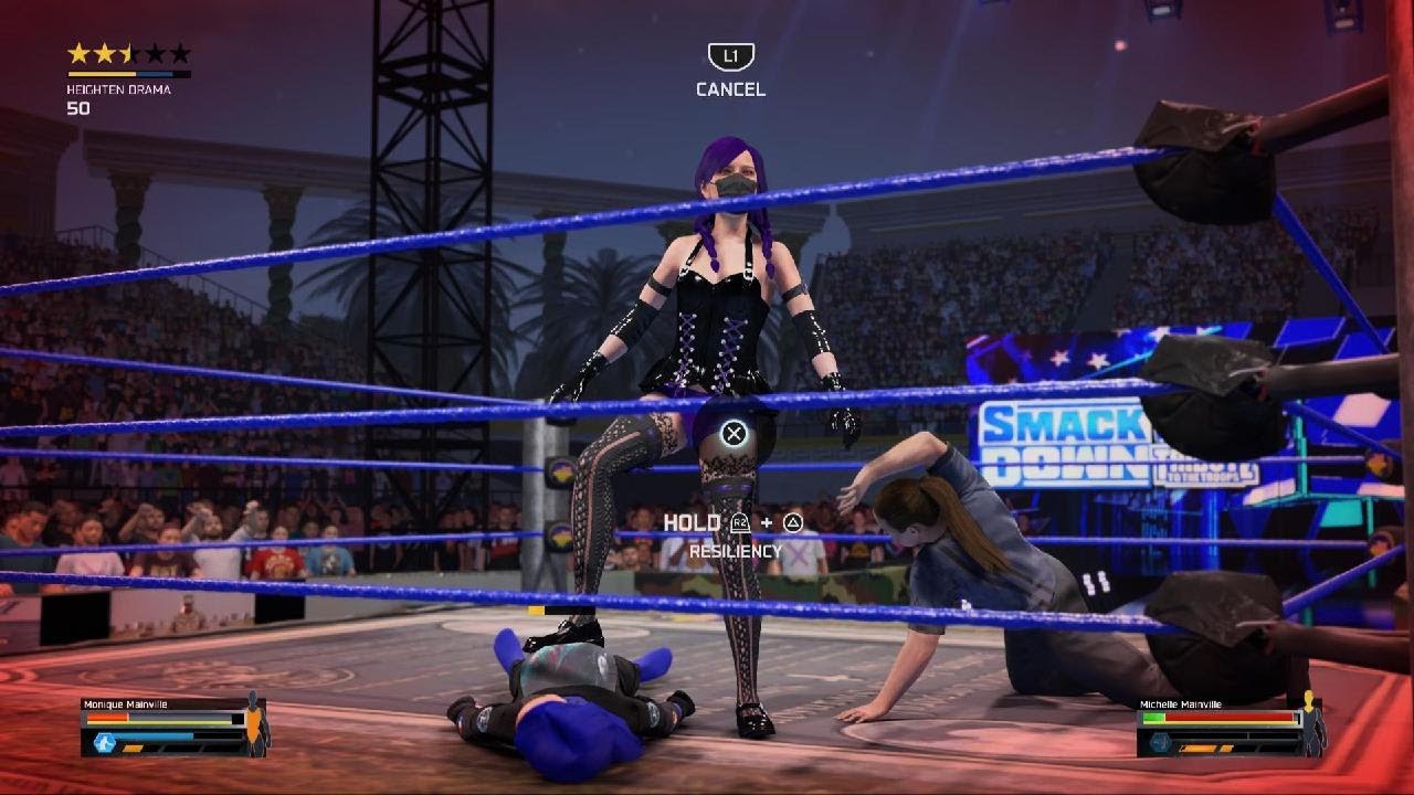 WWE 2K25 Monique Mainville Vs Michelle Mainville (Memorial Day Fight) 5 ...