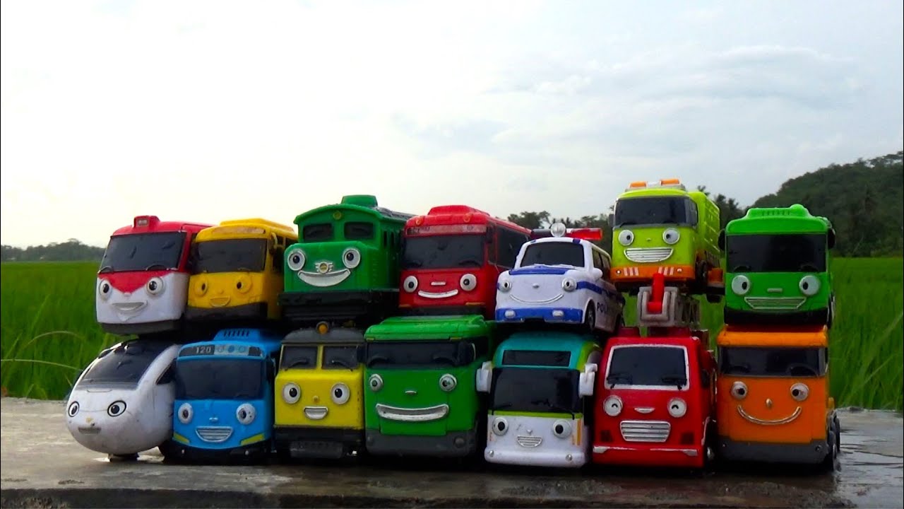 Temukan Tayo di Irigasi, Peanut, Ruby, Frank, Kinder, Rogi| Tayo the ...