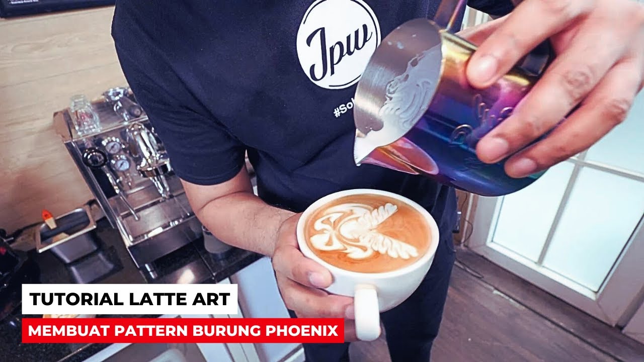 TUTORIAL LATTE ART: MEMBUAT PATTERN BURUNG PHOENIX - YouTube