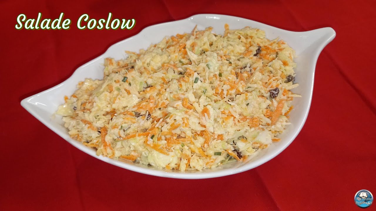 Recette SALADE COSLOW 🥗🥕🍏 - YouTube